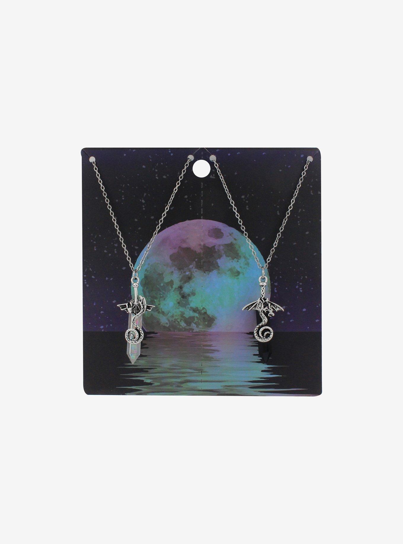 Dragon Sword Crystal Best Friend Necklace Set | Hot Topic