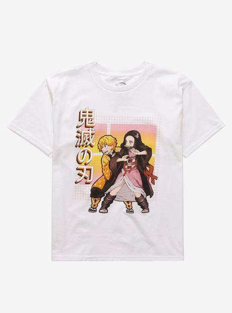 Demon Slayer: Kimetsu No Yaiba Nezuko & Zenitsu Grid Boyfriend Fit ...