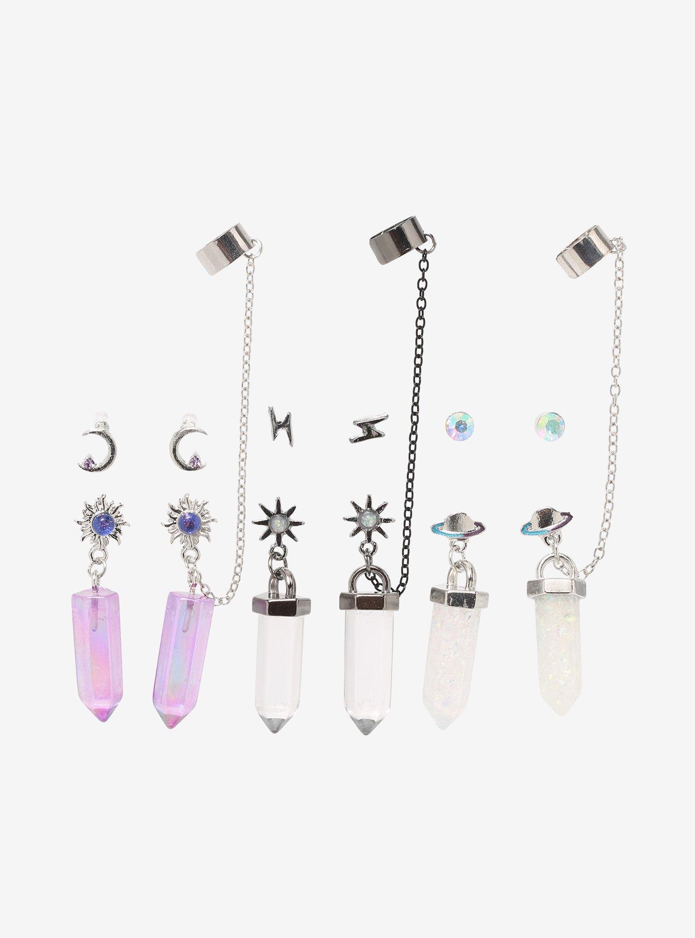 Dark Crystal Celestial Cuff Earring Set | Hot Topic