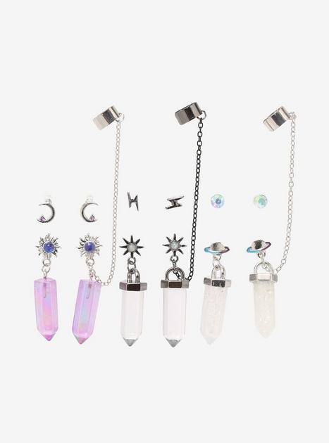 Dark Crystal Celestial Cuff Earring Set | Hot Topic