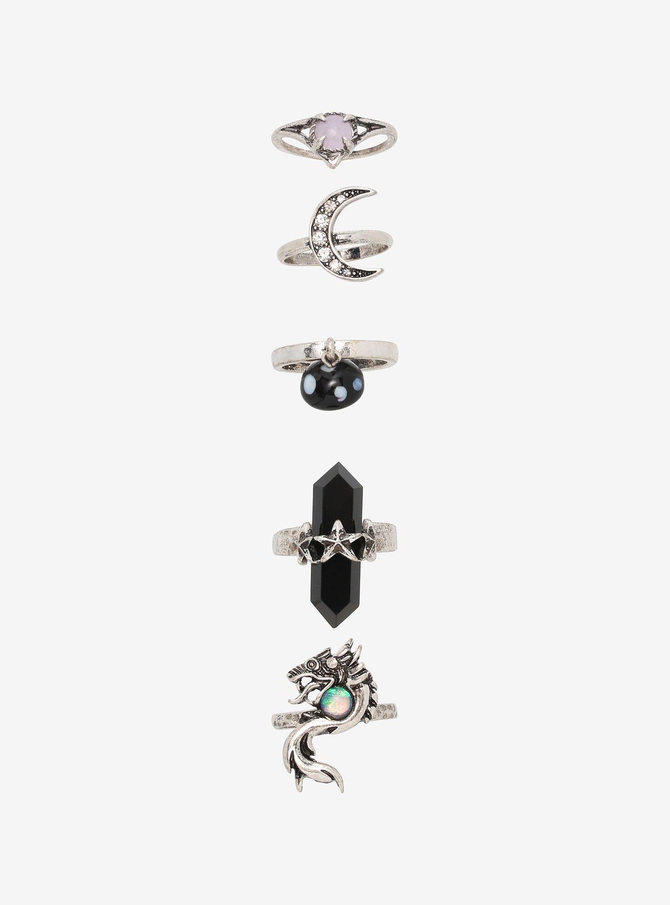 Dragon Mushroom Crystal Ring Set | Hot Topic
