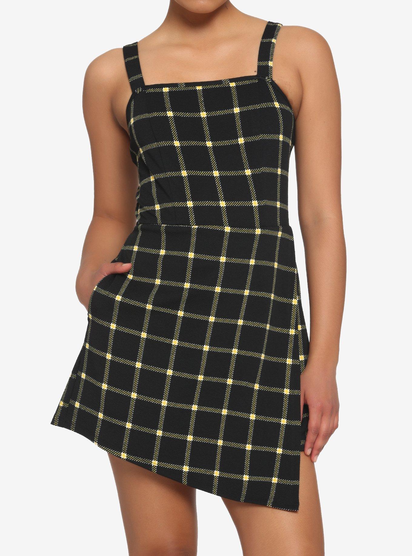 Black & Yellow Plaid Skort Skirtall | Hot Topic