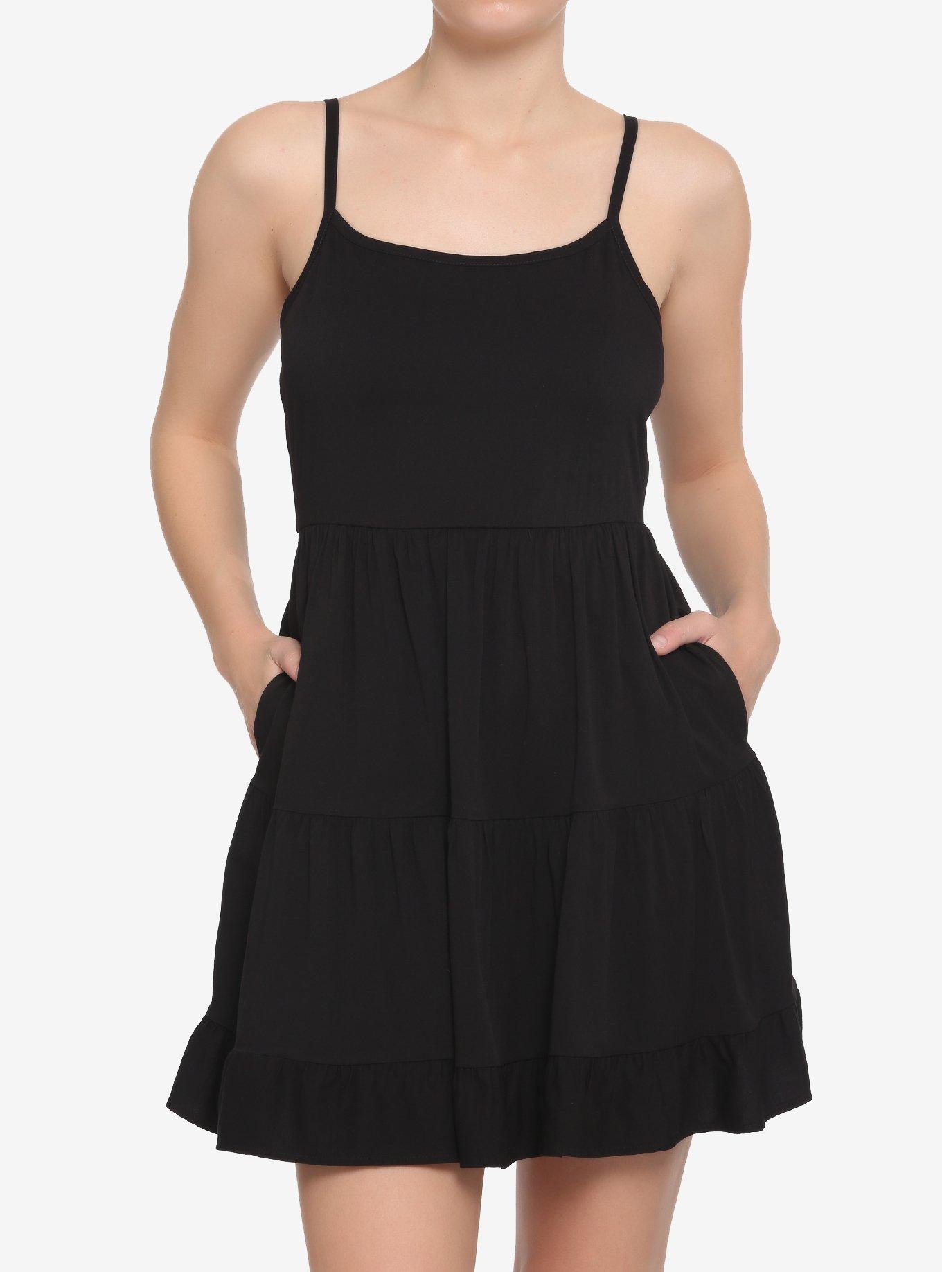 Black Woven Tiered Dress | Hot Topic