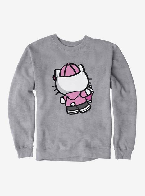 Hello Kitty Pink Back Sweatshirt - GREY | Hot Topic