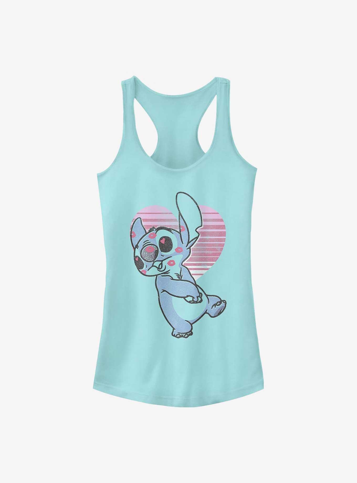 Disney Lilo & Stitch Kissy Faced Girls Tank - BLUE | Hot Topic
