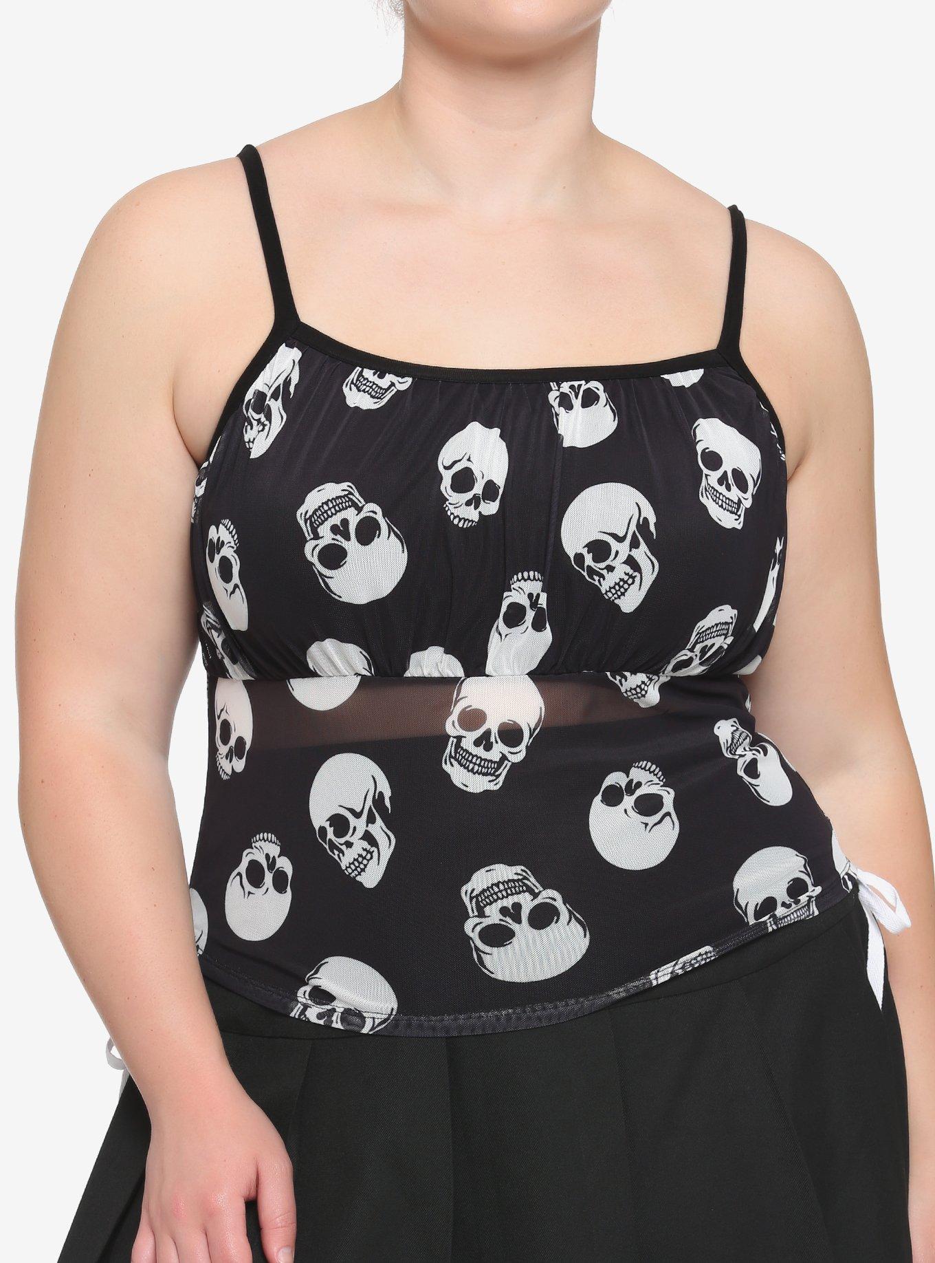 Skulls Mesh Girls Cami Plus Size Hot Topic