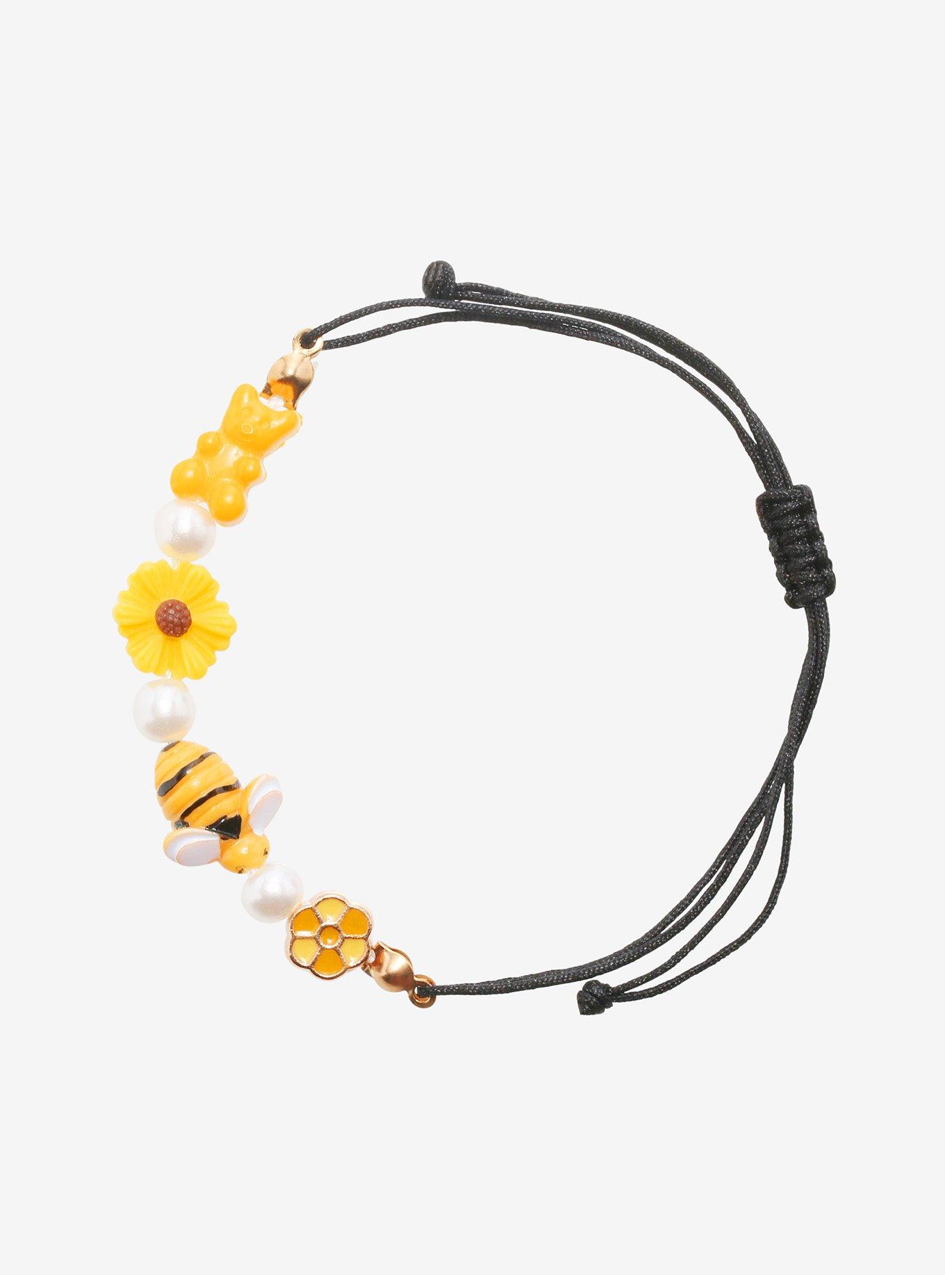 Sunflower Bee Cord Bracelet | Hot Topic