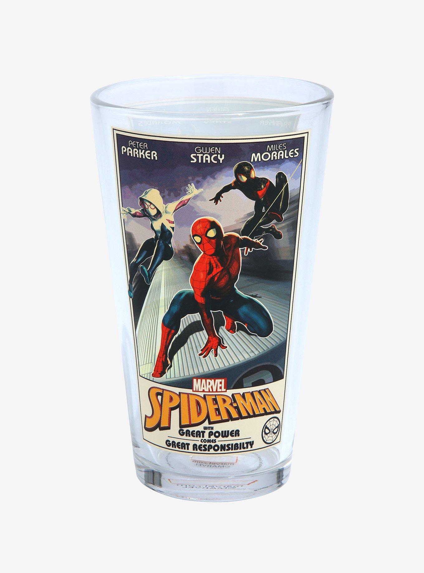 Marvel Spider-Man Spider-Verse Friends Poster Pint Glass | BoxLunch