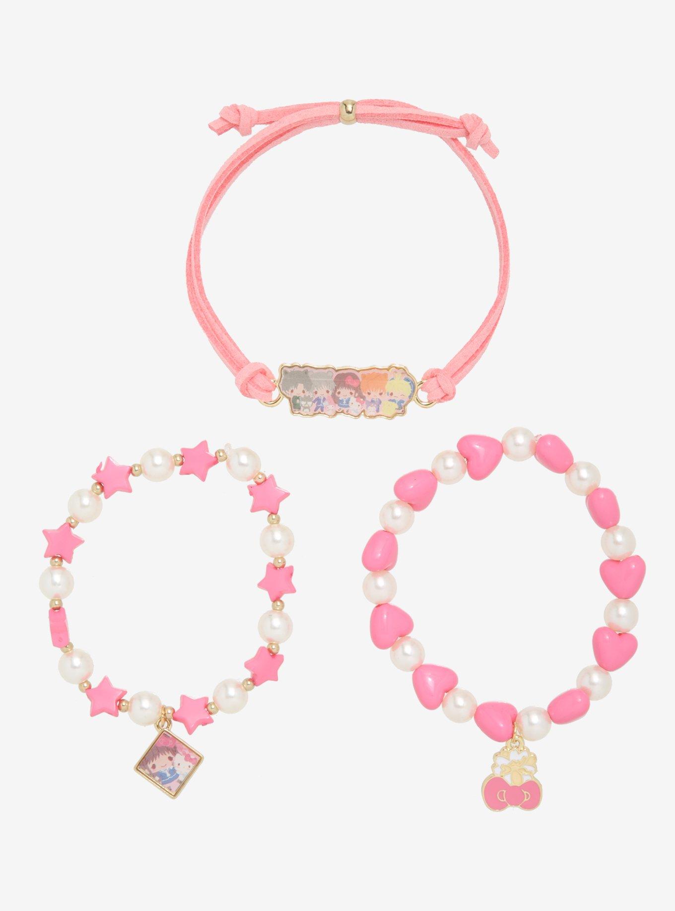 Fruits Basket X Hello Kitty And Friends Pink Bracelet Set Hot Topic