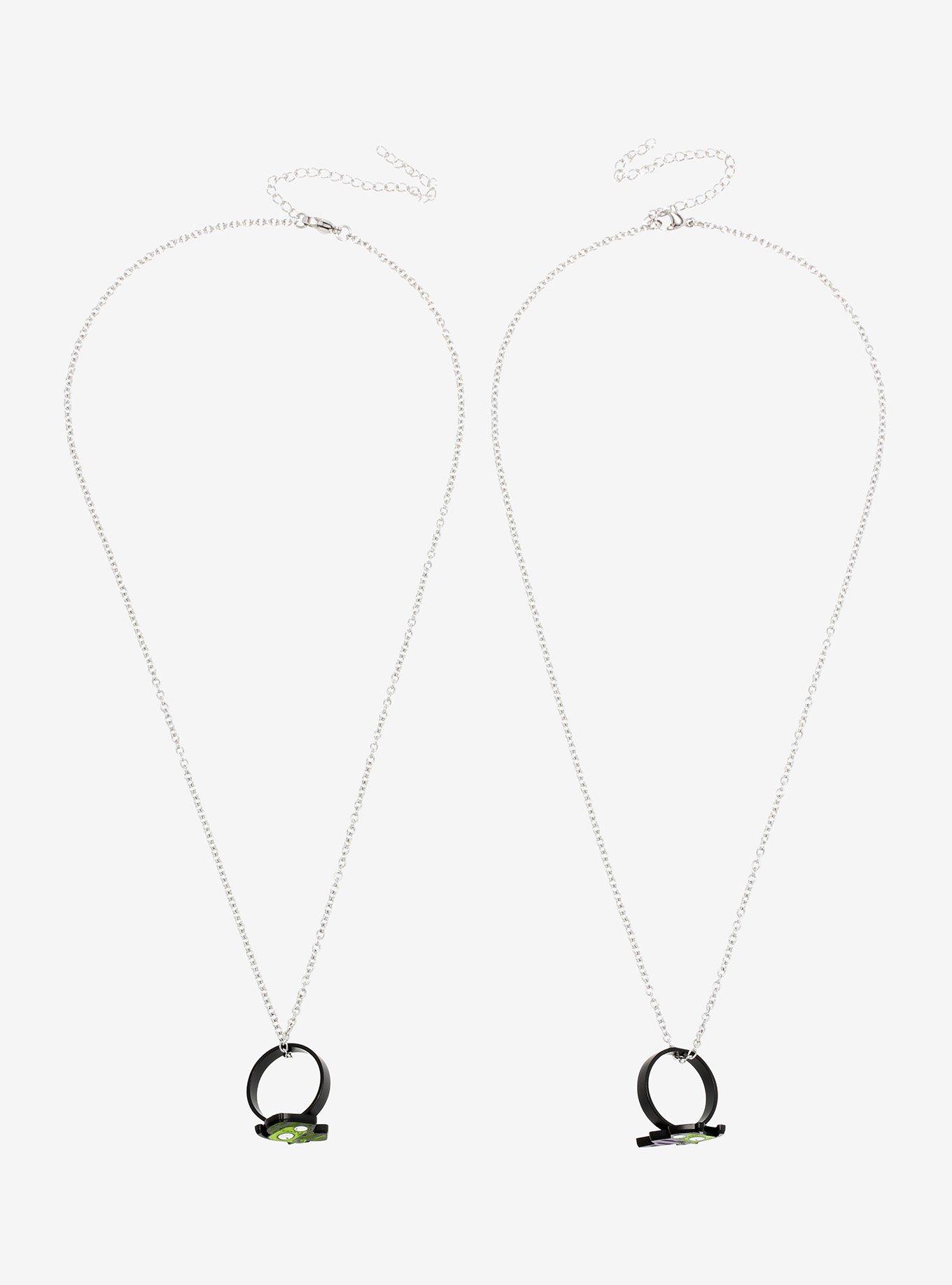 Invader Zim GIR Broken Heart Rings Best Friend Necklace Set | Hot Topic