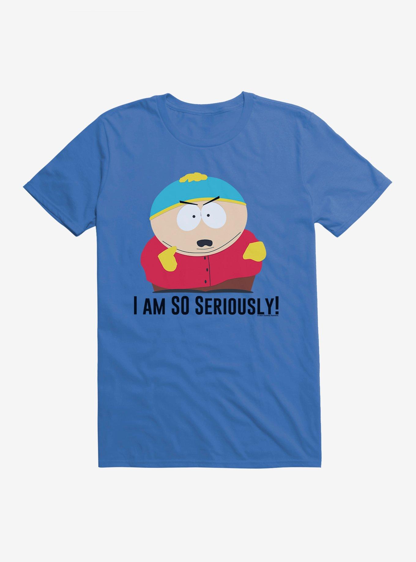 South Park Season Reference Cartman Seriously T-Shirt - BLUE | Hot Topic