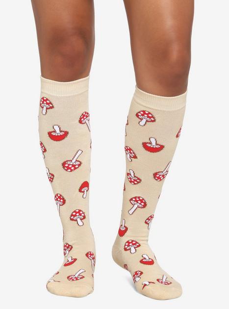 Toadstool Mushroom Knee-High Socks | Hot Topic