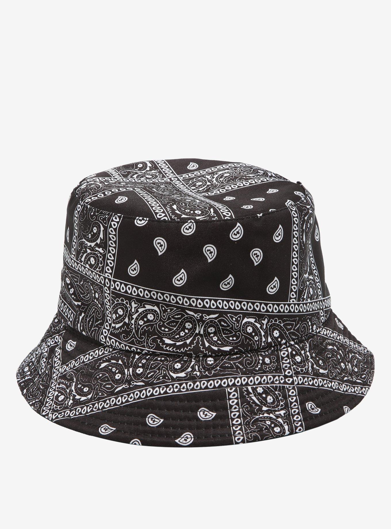Black Paisley Bucket Hat Hot Topic