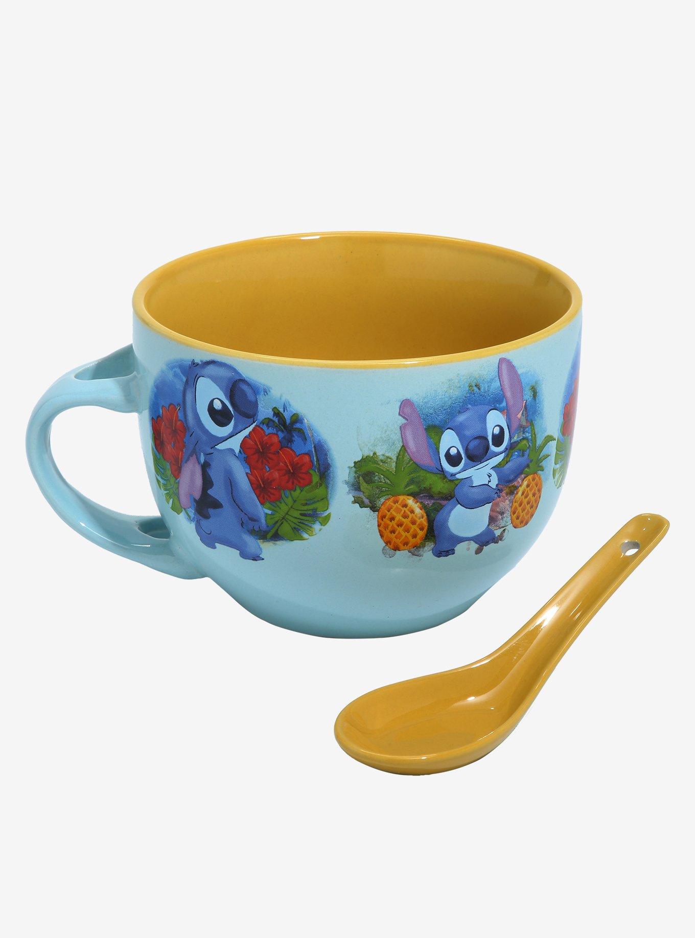 Disney Lilo & Stich Watercolor Soup Mug & Spoon | Hot Topic