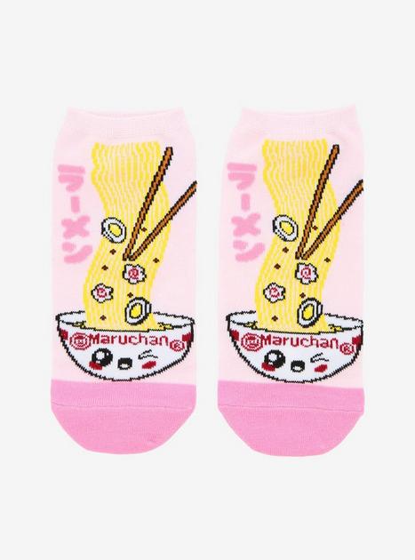 Maruchan Ramen Bowl Pink No-Show Socks | Hot Topic