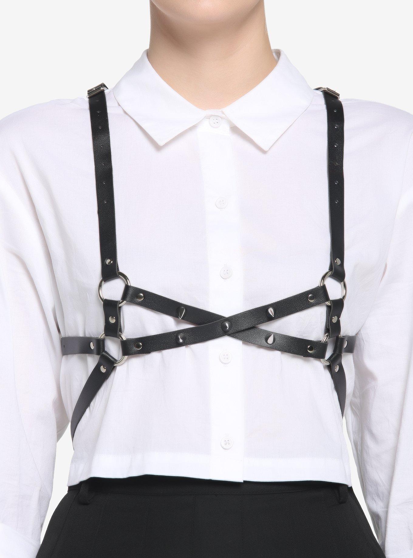 Crisscross Spike Body Harness | Hot Topic