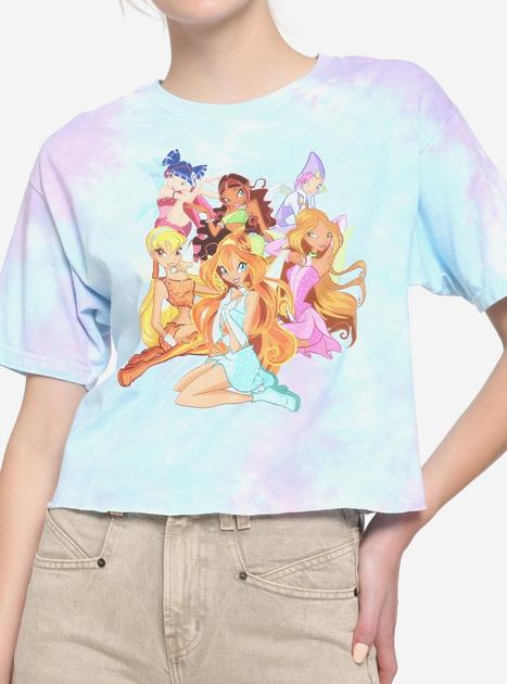 Winx Club Fairies Tie-Dye Girls Crop T-Shirt | Hot Topic