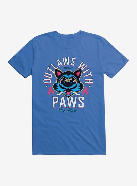 Cats Outlaw Paws T-Shirt - BLUE | Hot Topic