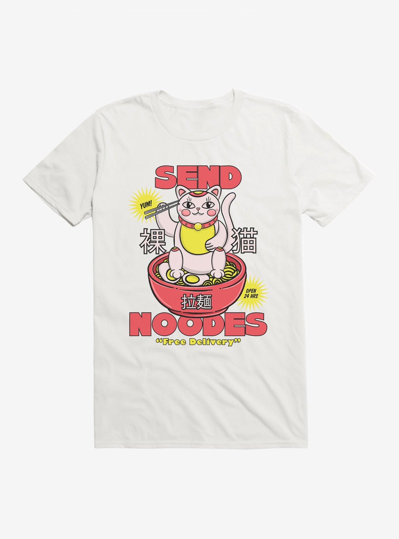 Cats Send Noodes T-Shirt - WHITE | Hot Topic