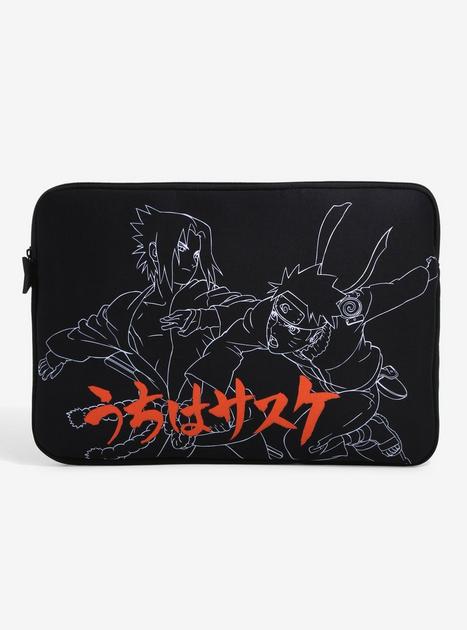 Naruto Shippuden Sasuke & Naruto Fight Line Art Laptop Case - BoxLunch ...