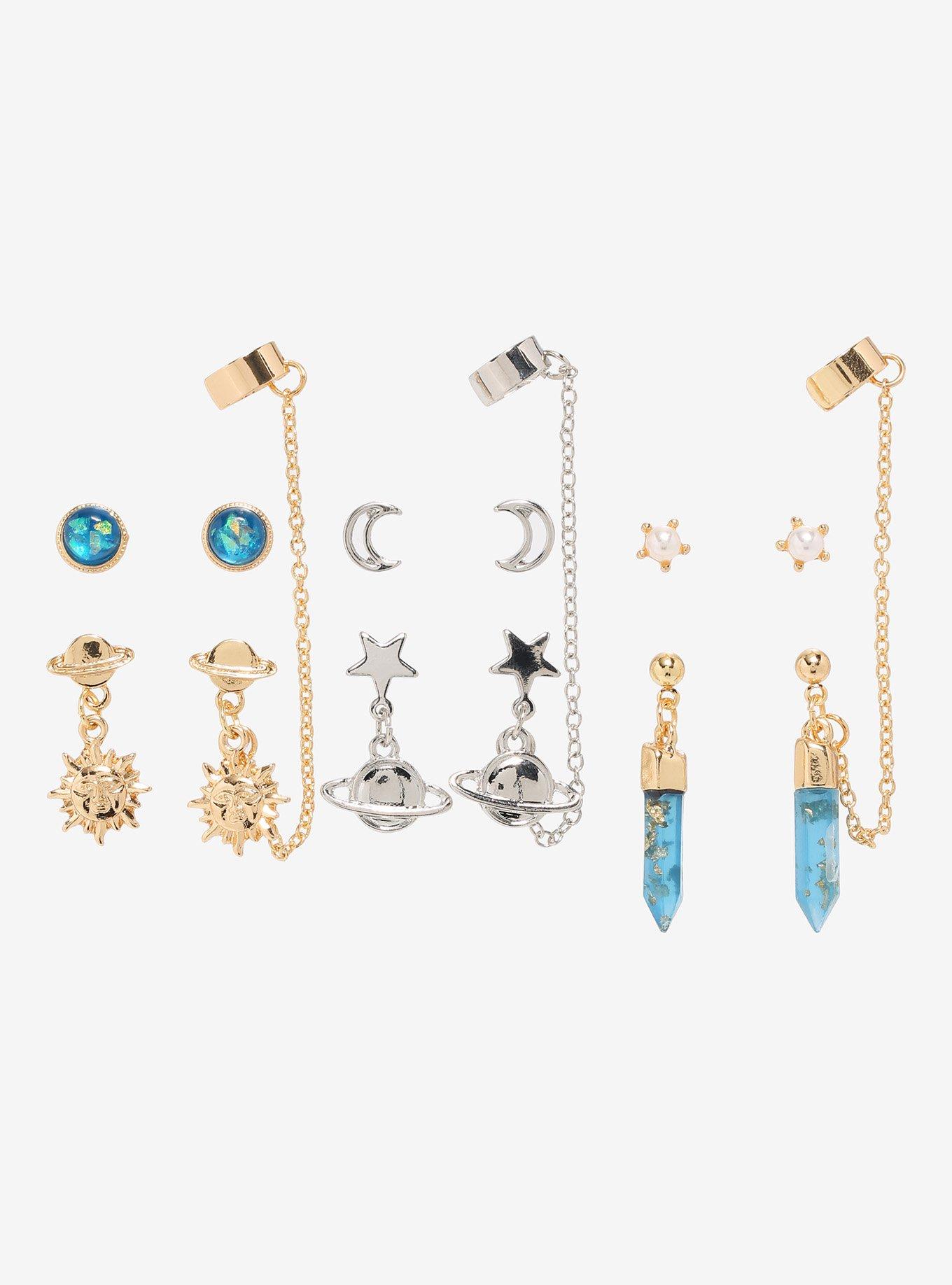 Celestial Planetary Cuff Earring Set Hot Topic