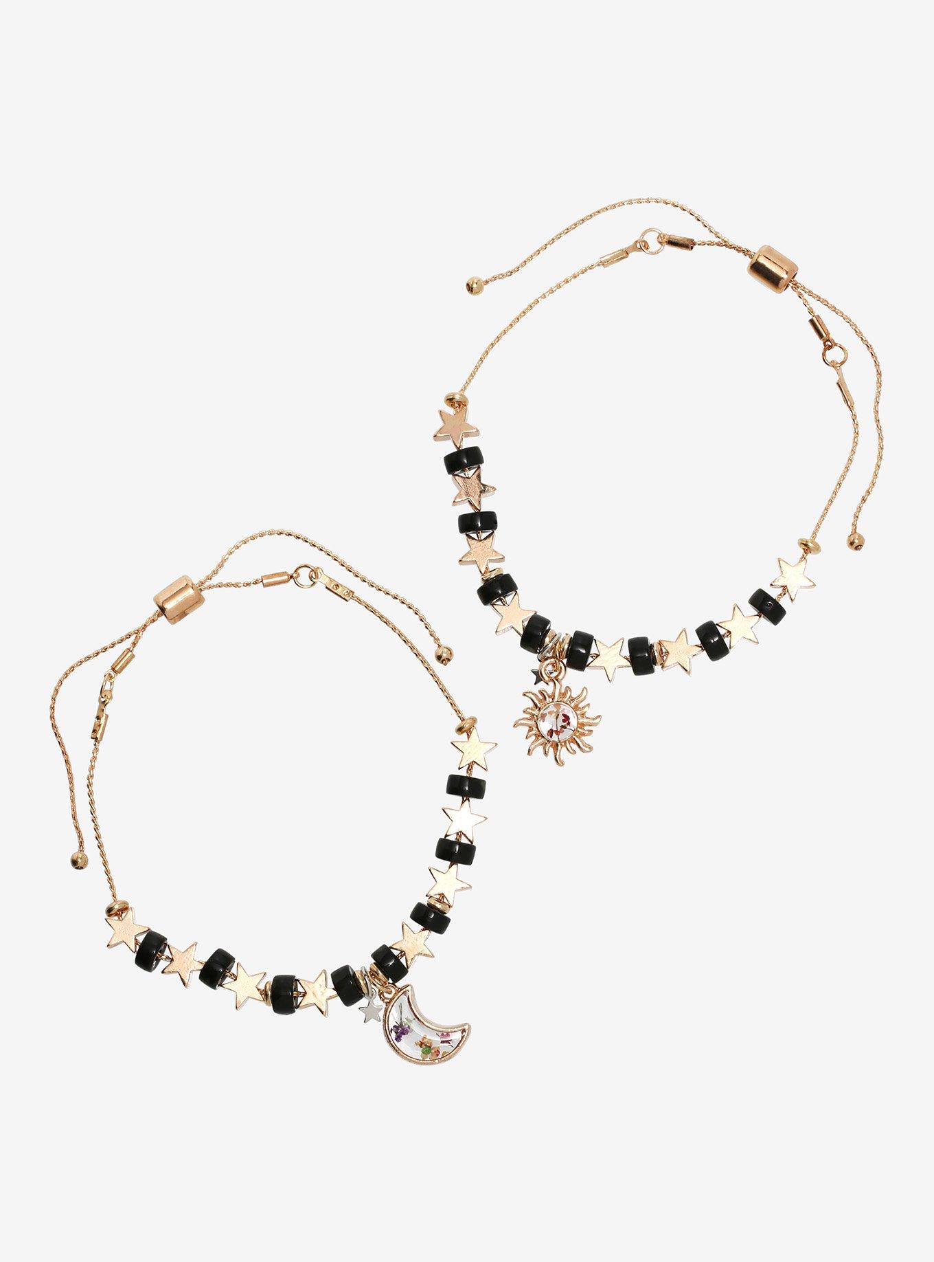 Dried Flower Celestial Best Friend Cord Bracelet Set | Hot Topic