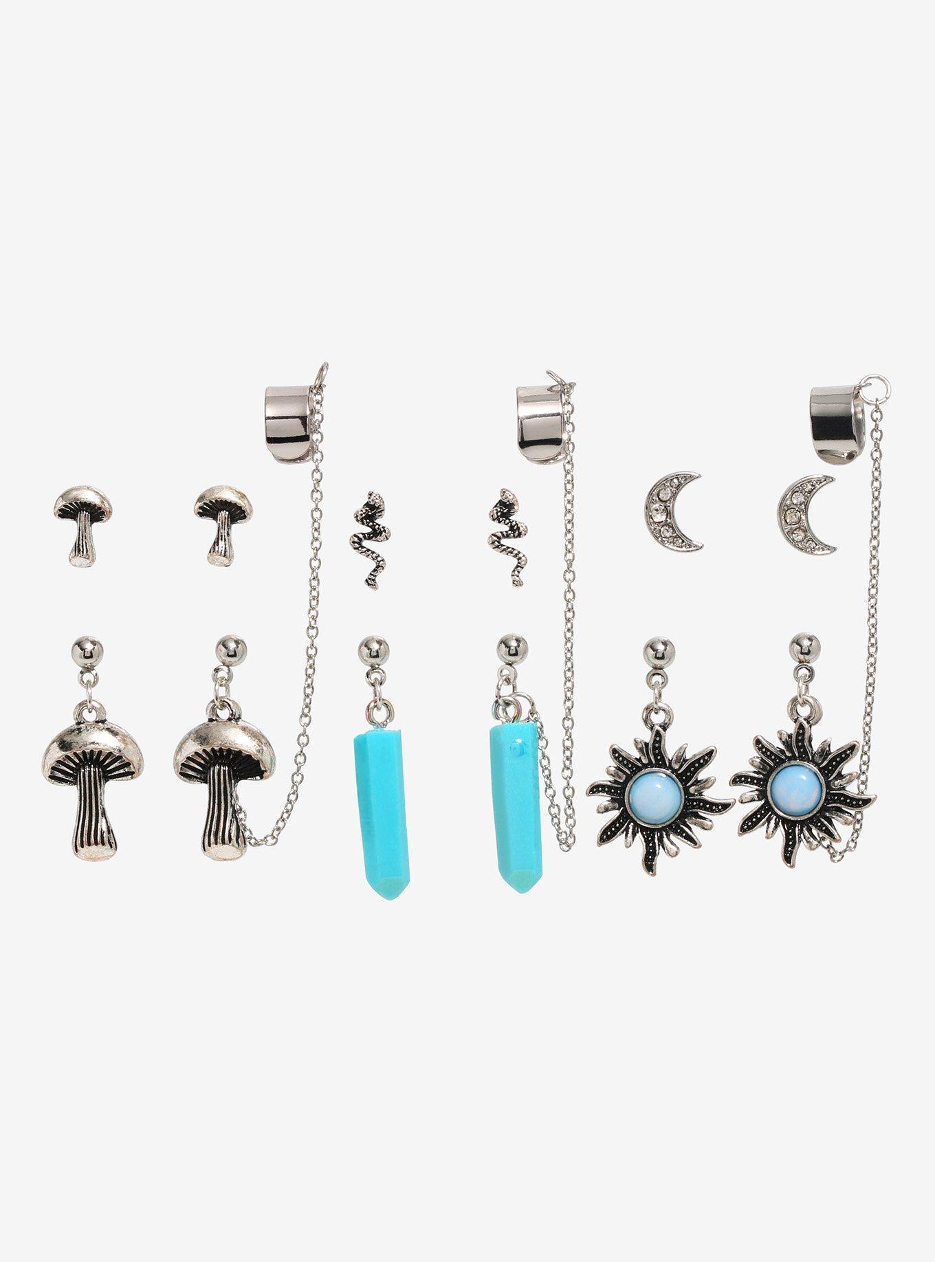 Celestial Mushroom Cuff Earring Set | Hot Topic