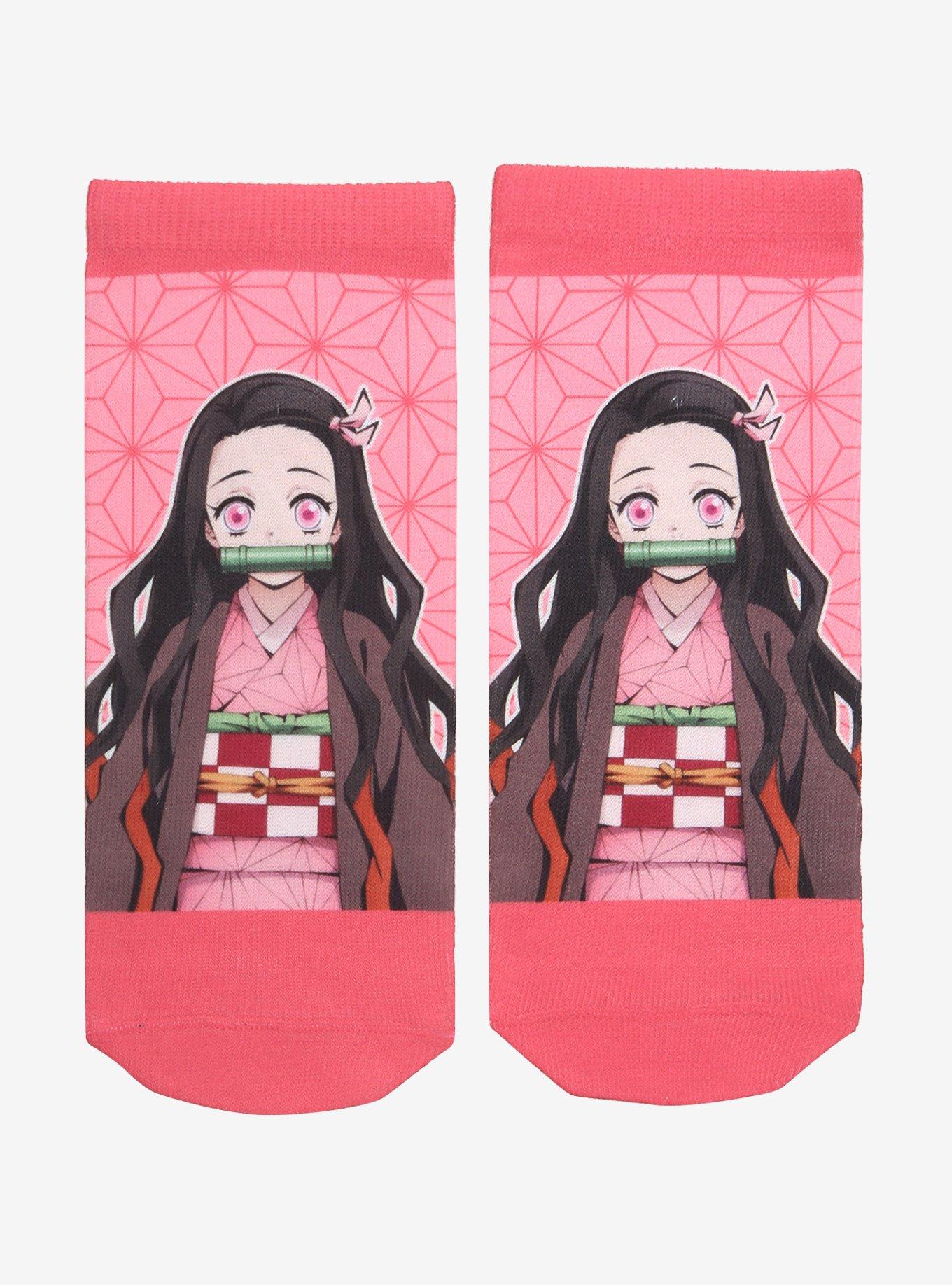Demon Slayer: Kimetsu No Yaiba Nezuko Pink No-Show Socks | Hot Topic