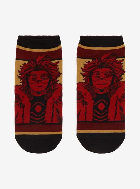 My Hero Academia Hawks Maroon No-Show Socks | Hot Topic