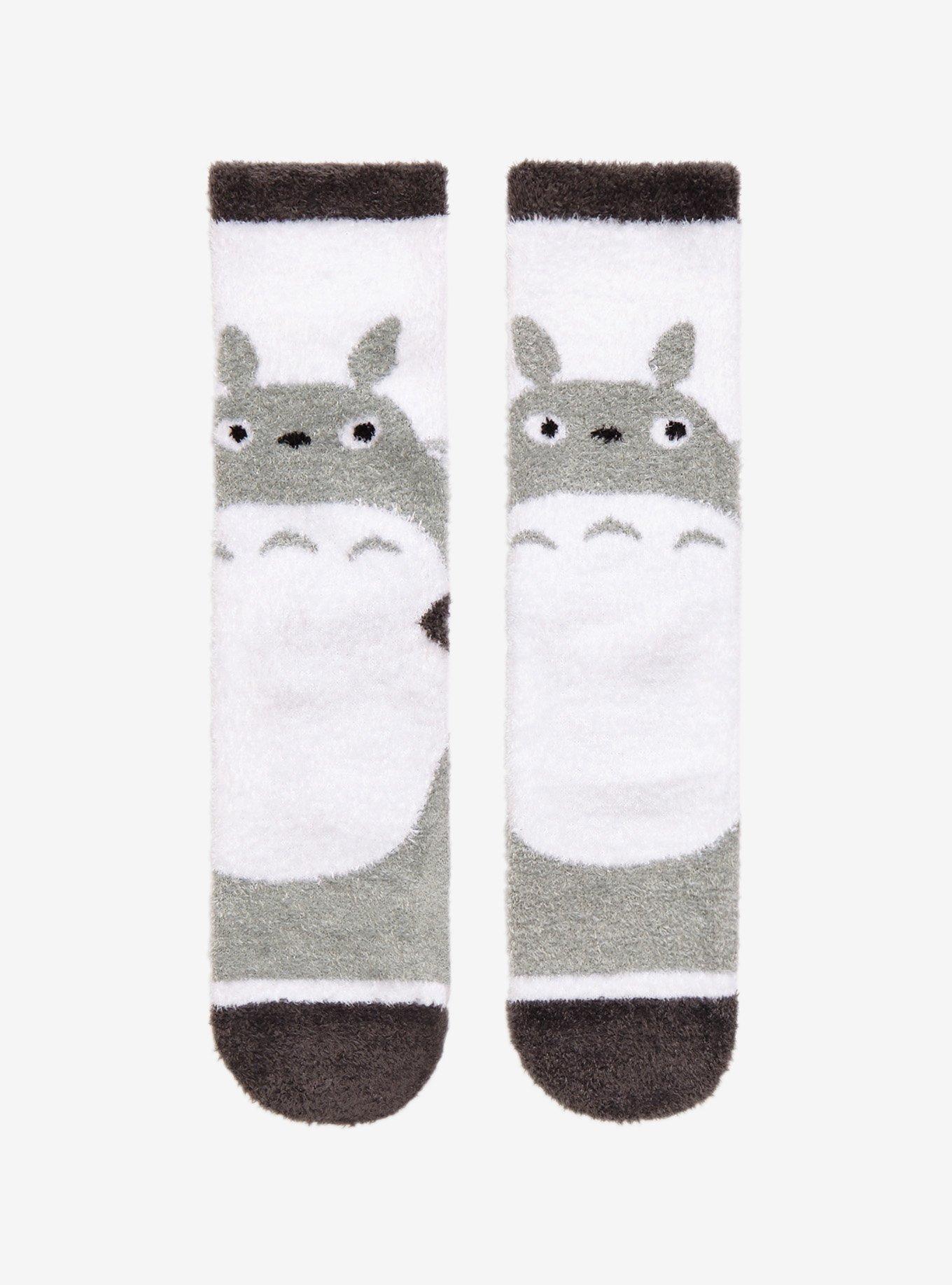 Studio Ghibli My Neighbor Totoro Grey Profile Fuzzy Socks | Hot Topic