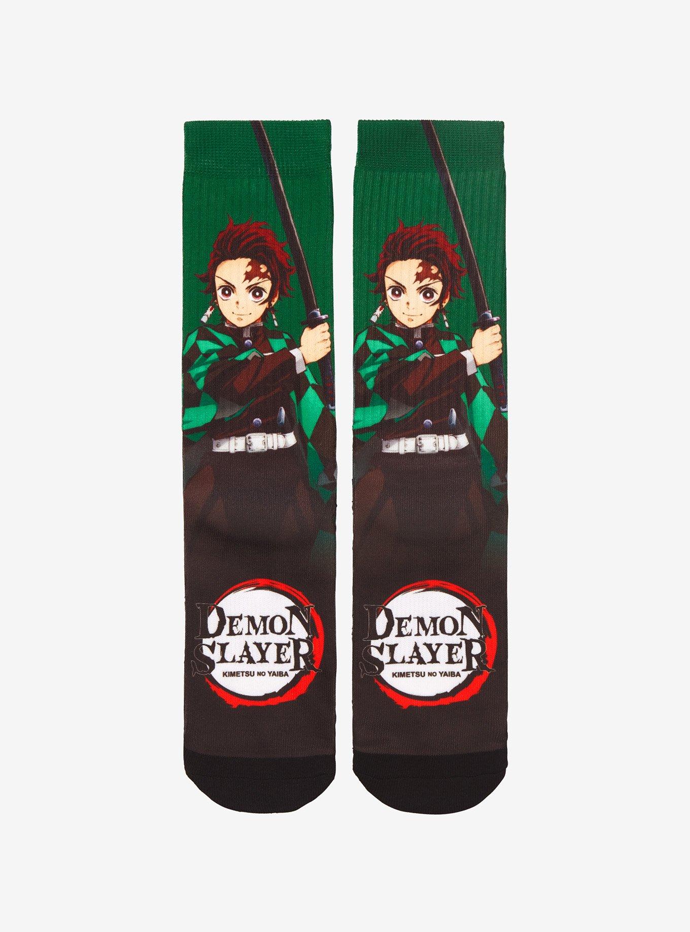 Demon Slayer: Kimetsu No Yaiba Tanjiro Crew Socks | Hot Topic