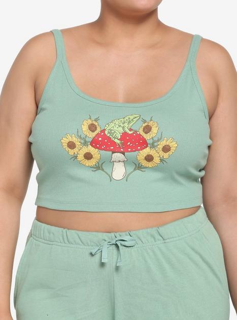 Frog Mushroom Girls Crop Cami Plus Size | Hot Topic