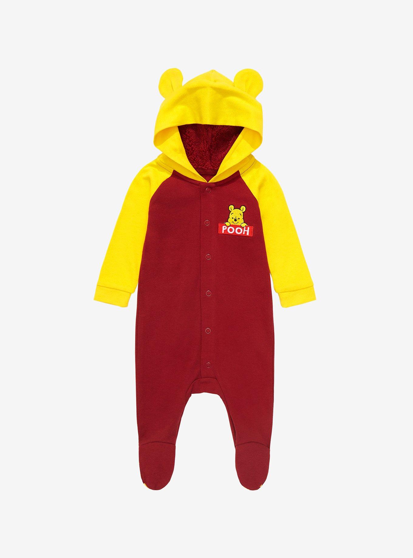 Disney Winnie the Pooh Eared Hood Full-Body Infant One-Piece | BoxLunch