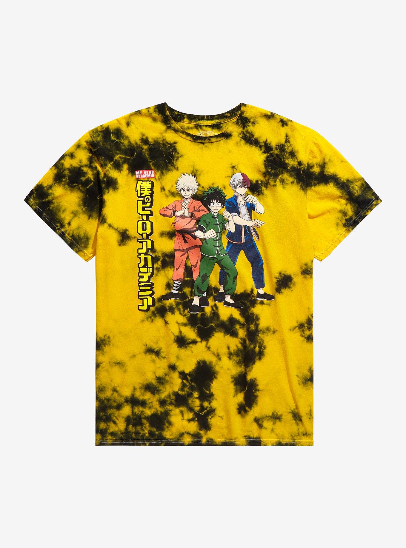 My Hero Academia Yellow Tie Dye Trio T Shirt Hot Topic