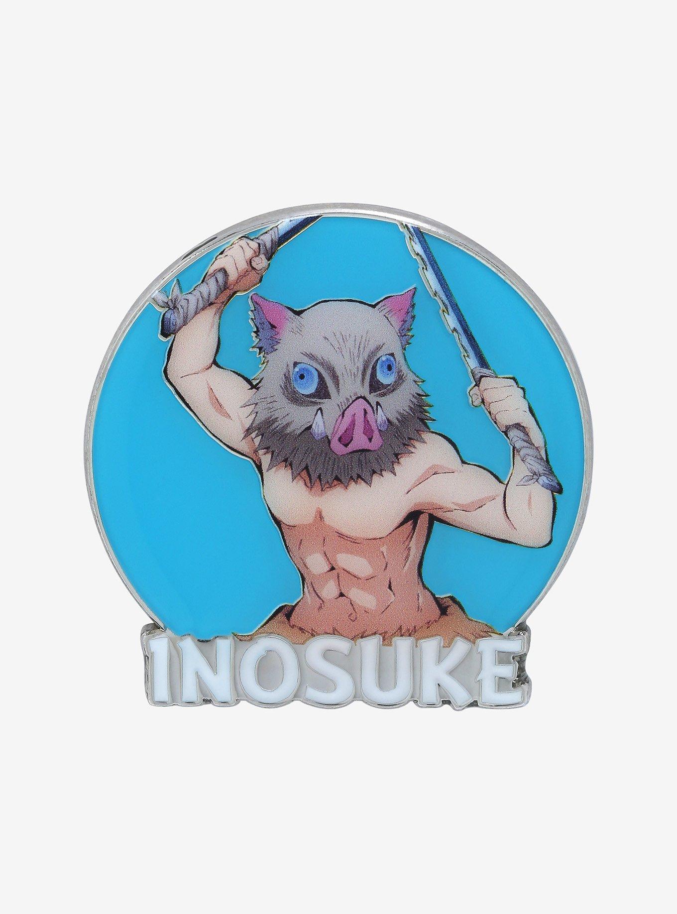 Demon Slayer: Kimetsu no Yaiba Inosuke Circle Frame Enamel Pin | BoxLunch
