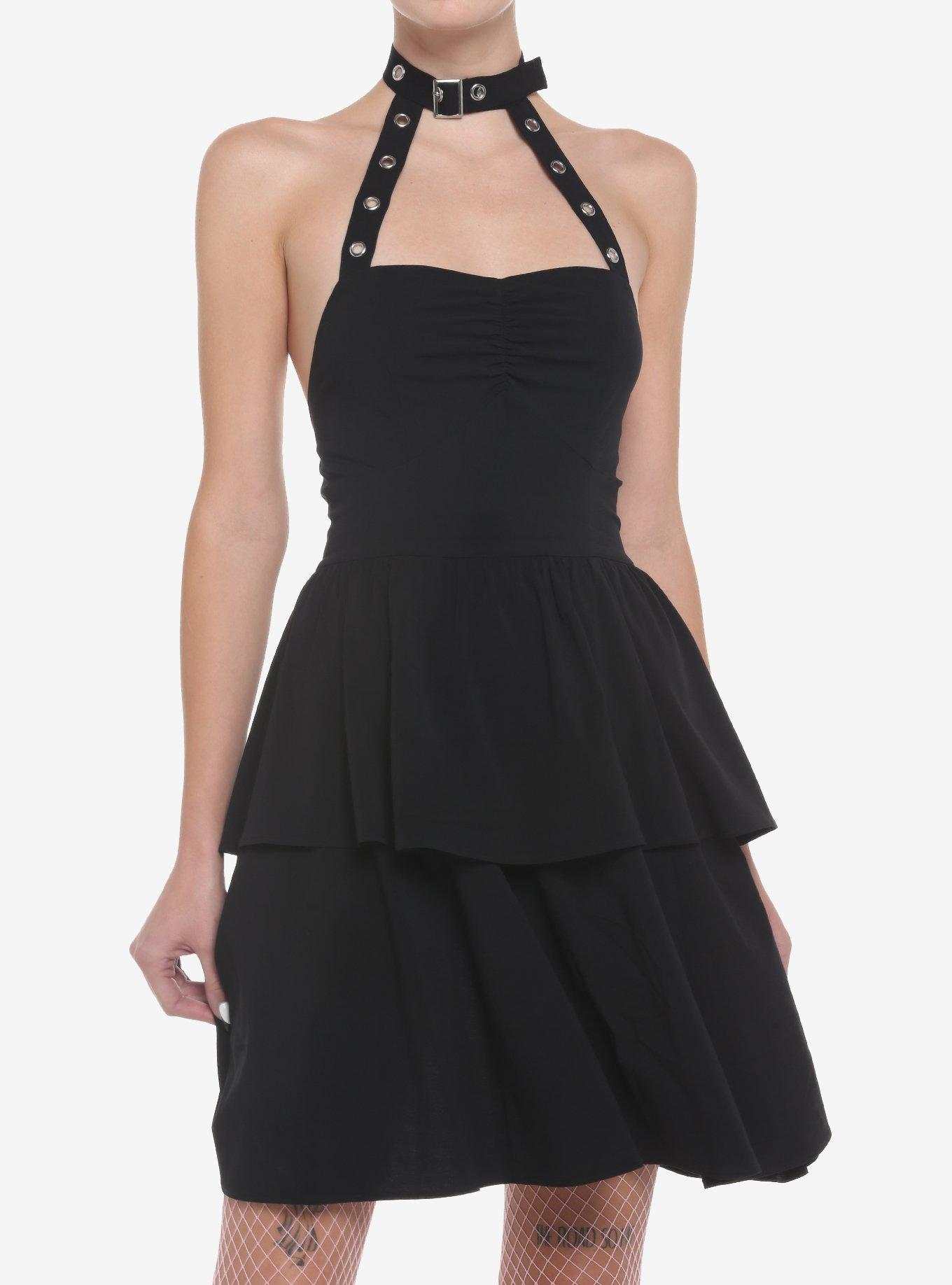 Black Choker Tiered Dress | Hot Topic