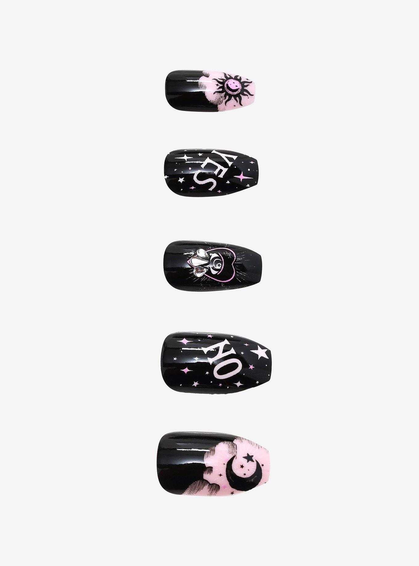 Pink Spirit Board Planchette Faux Nail Set | Hot Topic