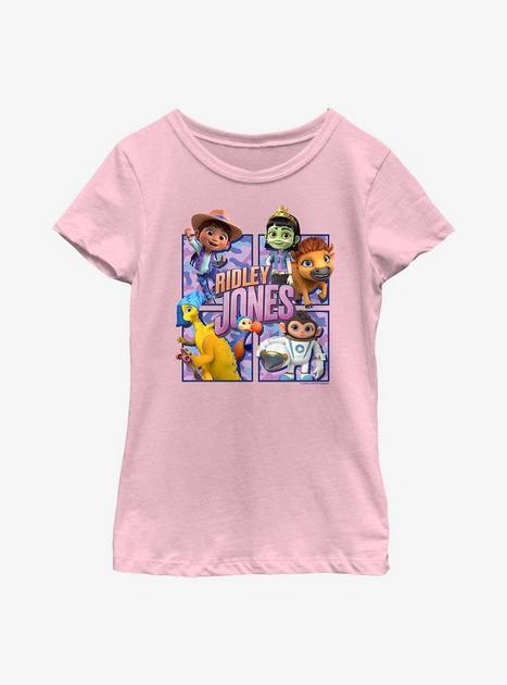 Ridley Jones Ridley Boxes Youth Girls T-Shirt - PINK | BoxLunch