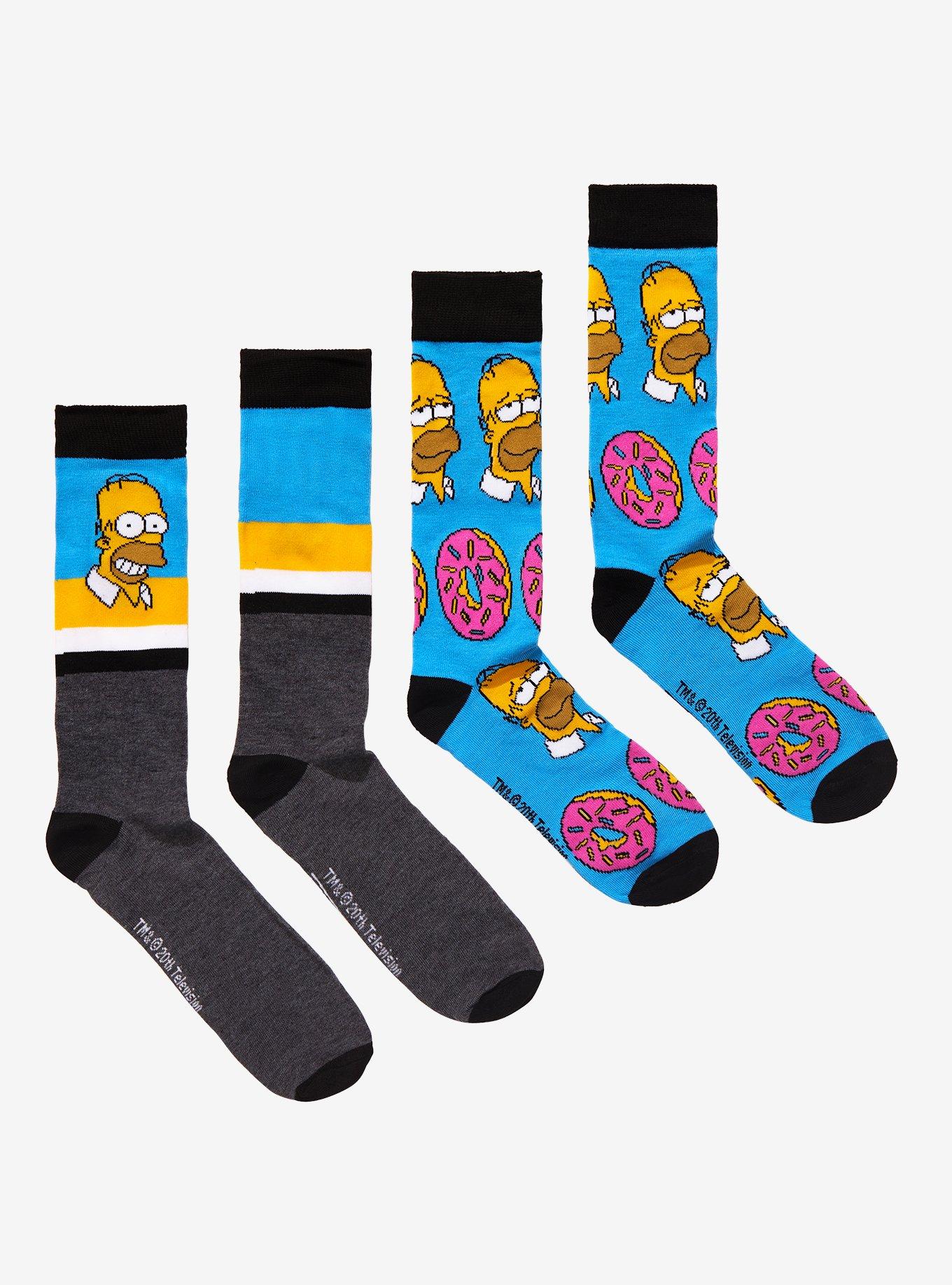The Simpsons Homer Crew Socks 2 Pair | Hot Topic