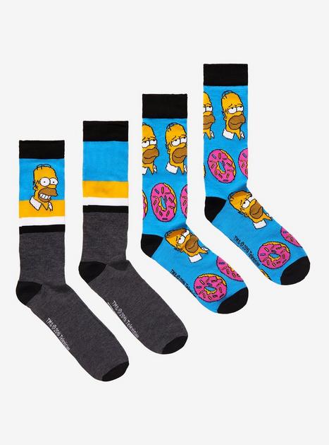 The Simpsons Homer Crew Socks 2 Pair | Hot Topic