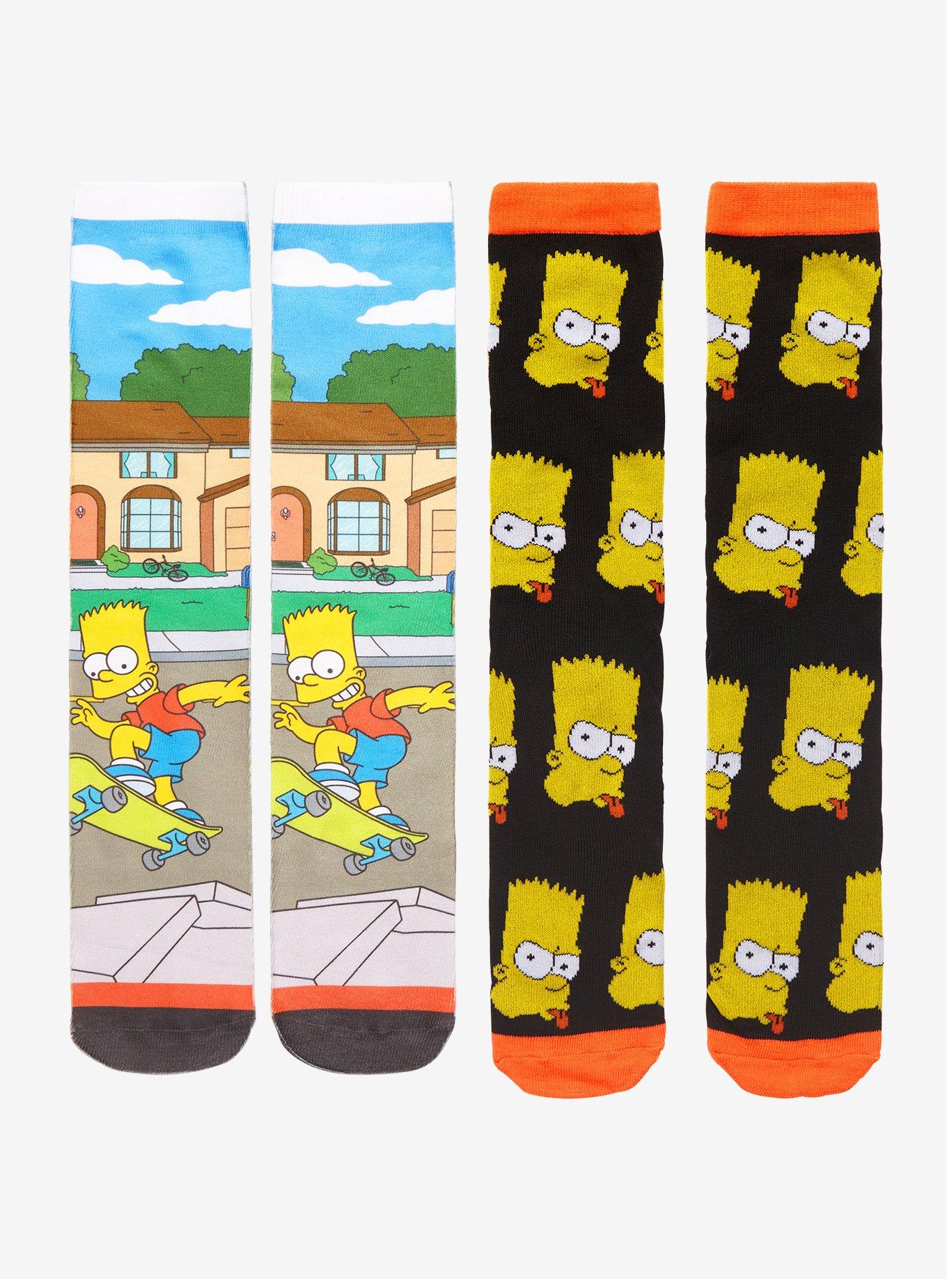 The Simpsons Bart Crew Socks 2 Pair | Hot Topic