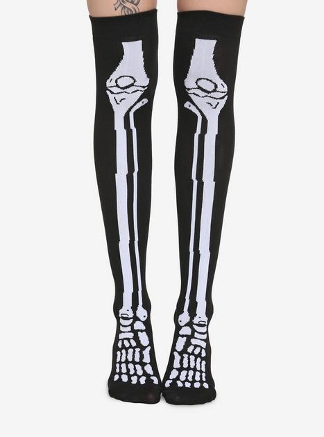 Skeleton Legs Knee-High Socks | Hot Topic