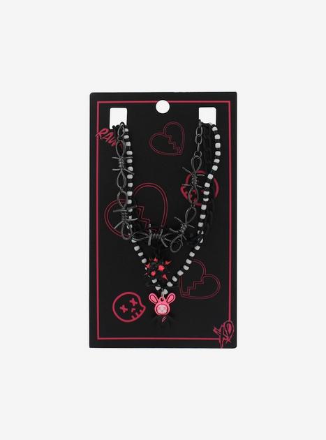 Barbed Wire Spike Bunny Necklace Set | Hot Topic