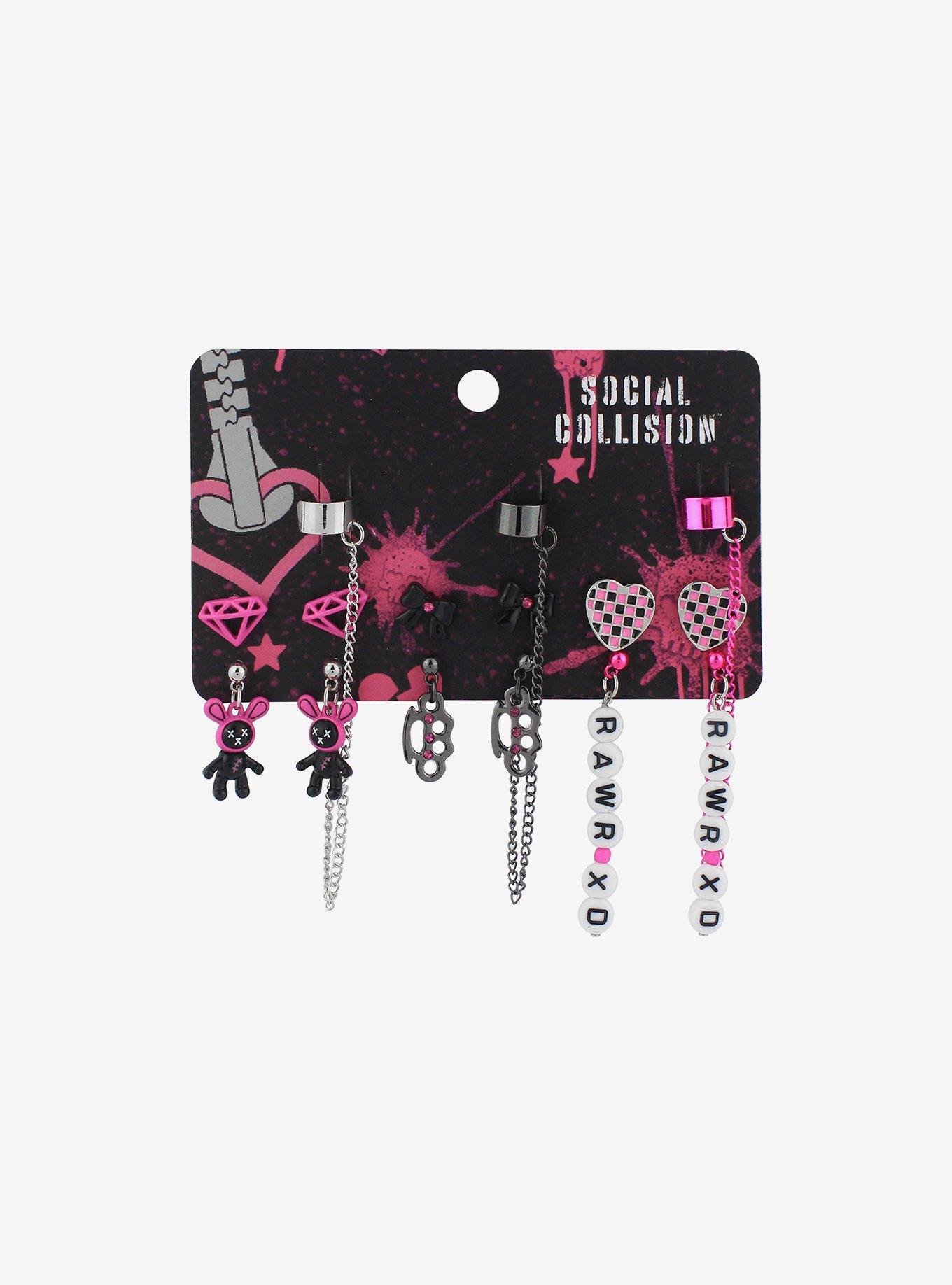 Rawr XD Bunny Heart Cuff Earring Set | Hot Topic