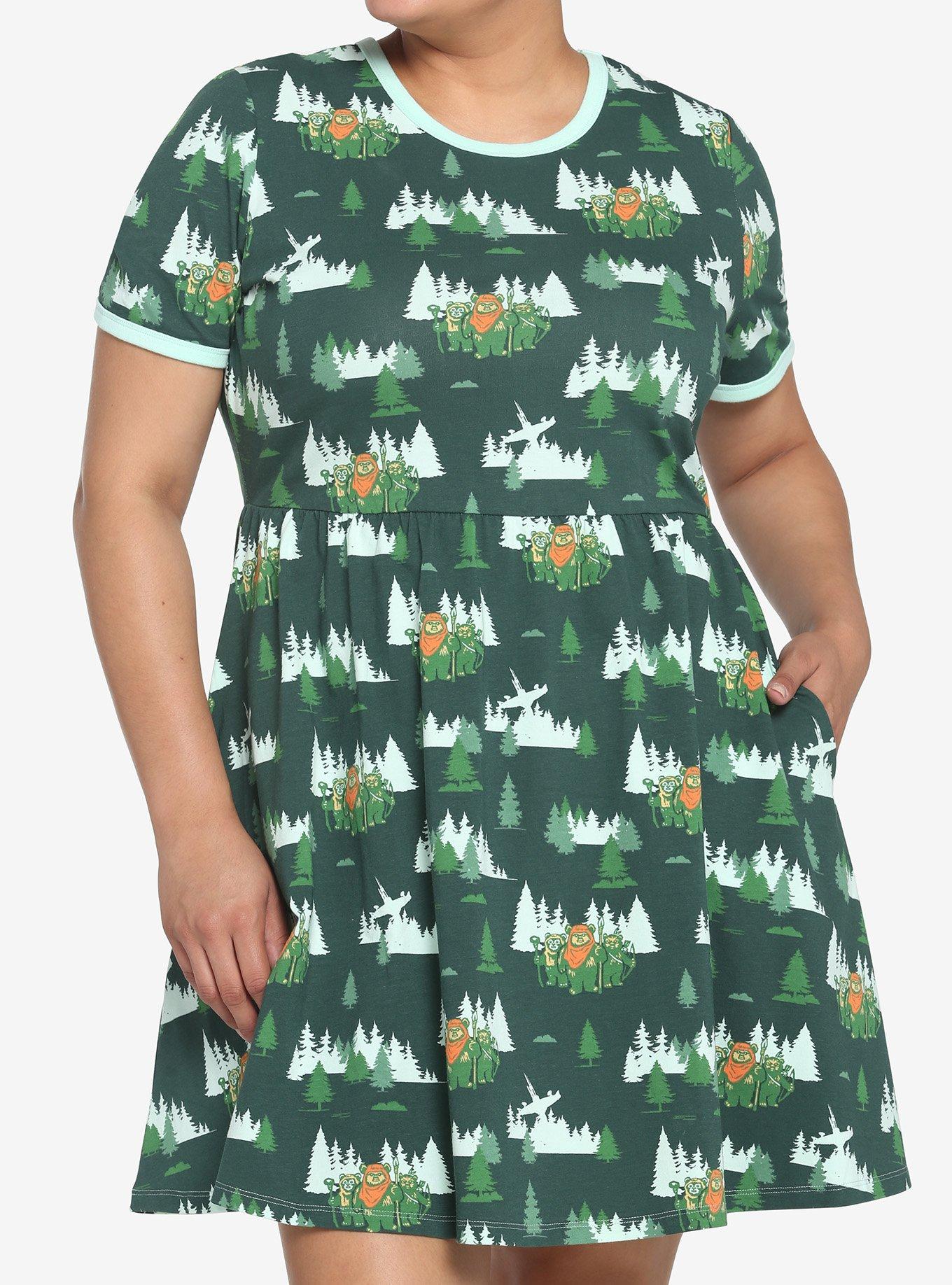 Her Universe Star Wars Endor Ewok Ringer Dress Plus Size | Her Universe