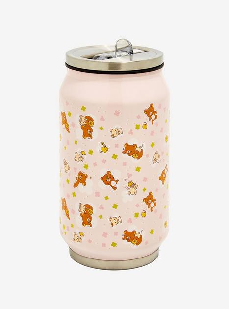 Rilakkuma Trio Floral Soda Can Water Bottle | Hot Topic
