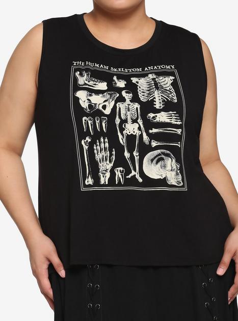 Skeleton Anatomy Girls Muscle Tank Top Plus Size | Hot Topic