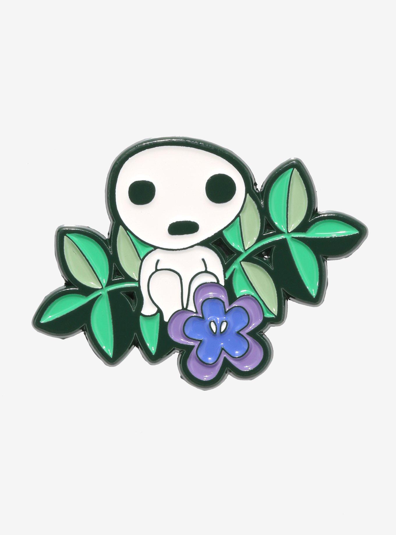 Her Universe Studio Ghibli Princess Mononoke Kodama Floral Enamel Pin ...