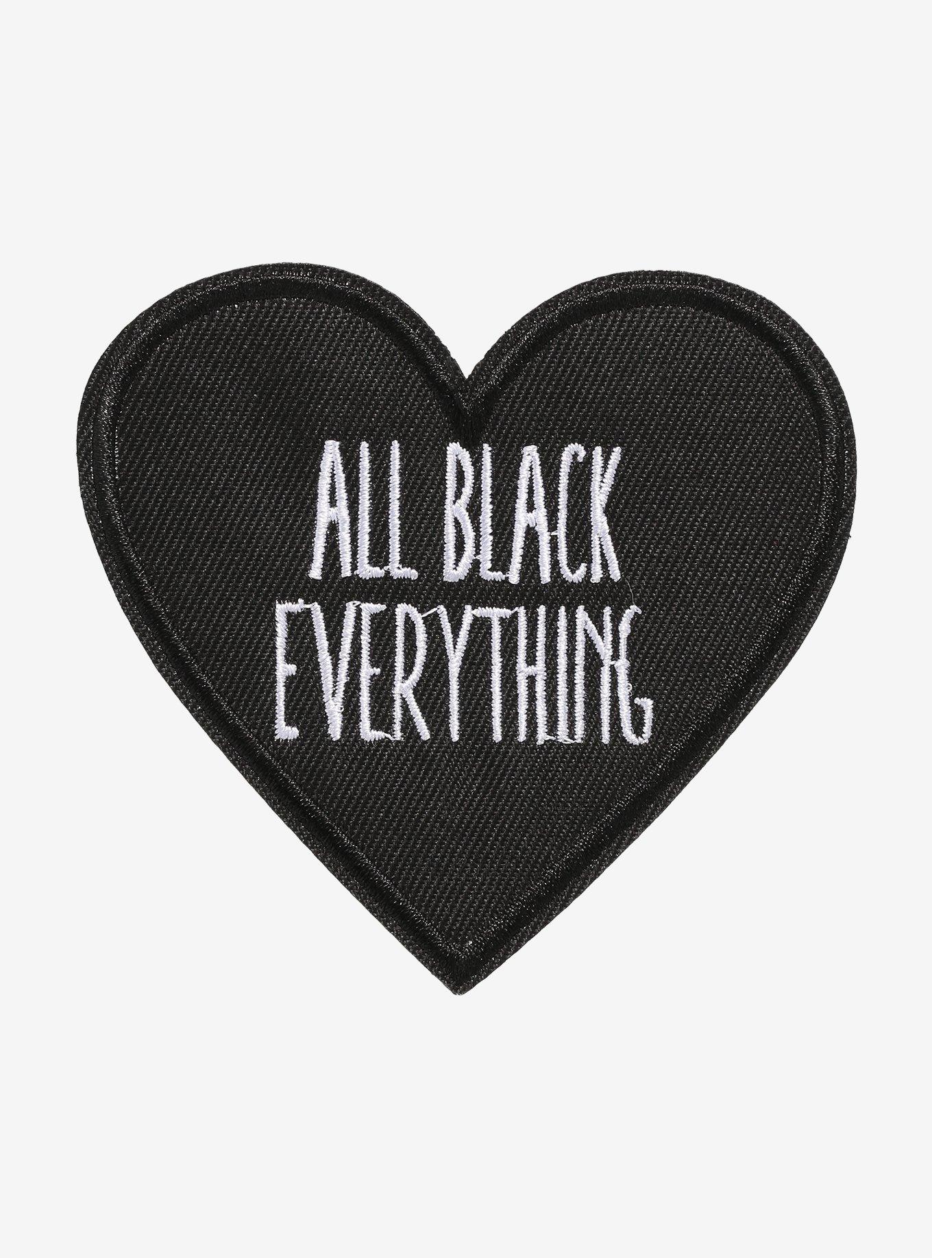 Everything Black Heart Patch | Hot Topic