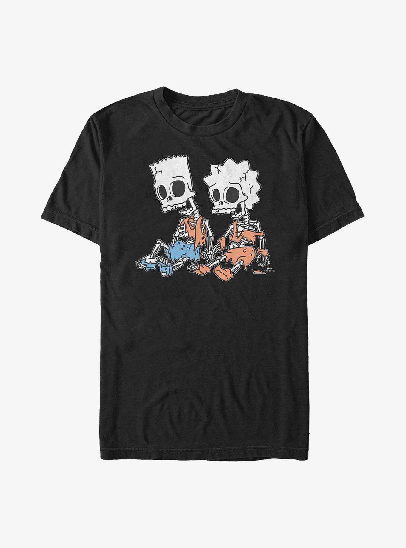Extra Soft The Simpsons Skeleton Bart and Lisa T-Shirt - BLACK | Hot Topic
